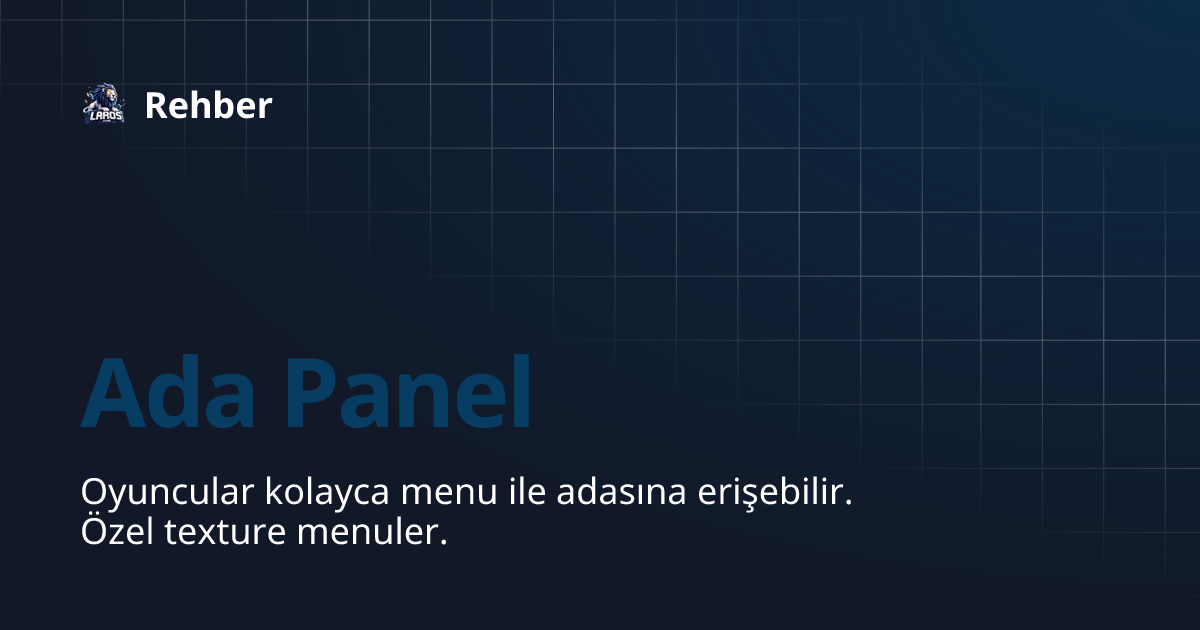 Ada Panel | Rehber