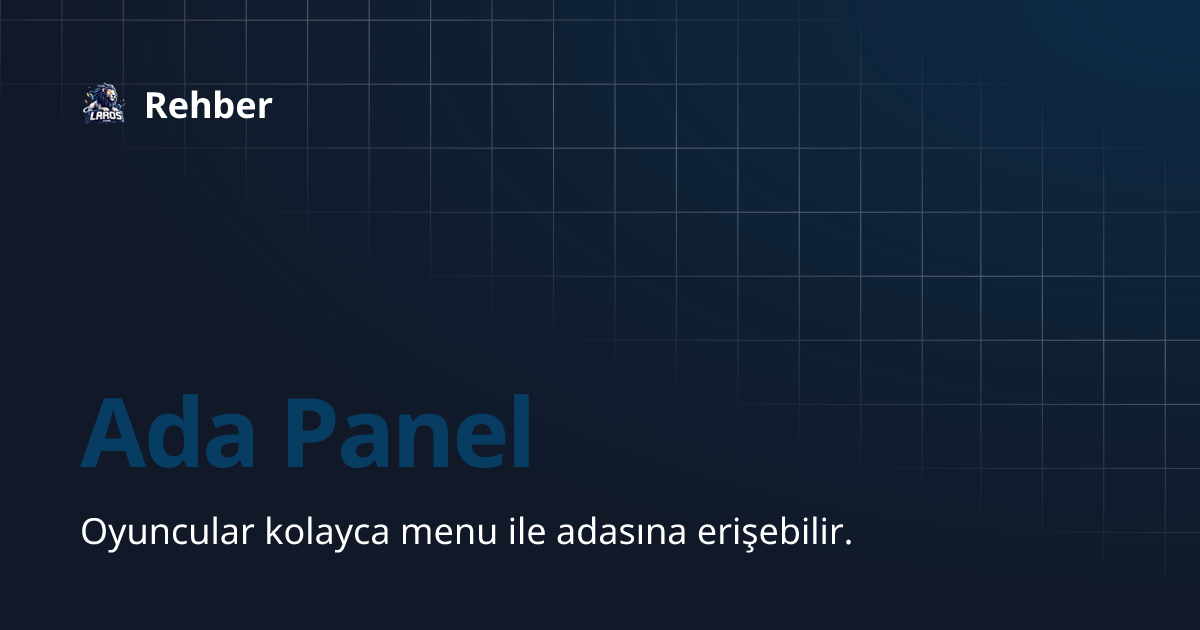 Ada Panel | Rehber